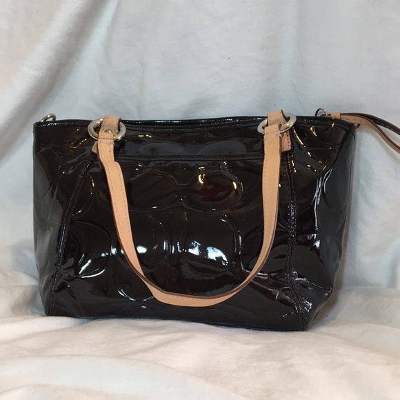 Coach | Bags | Black Patent Leather Coach Mini Bag | Poshmark